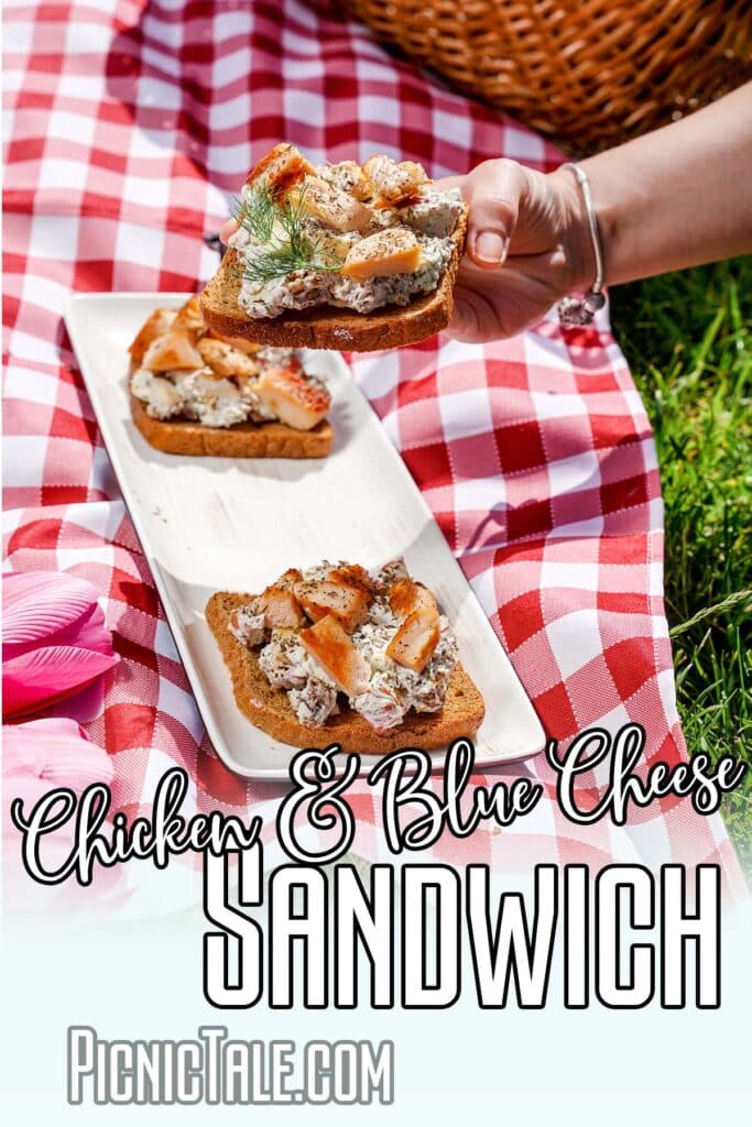Chicken Blue Cheese Apple and Walnut Sandwich - Picnic Tale