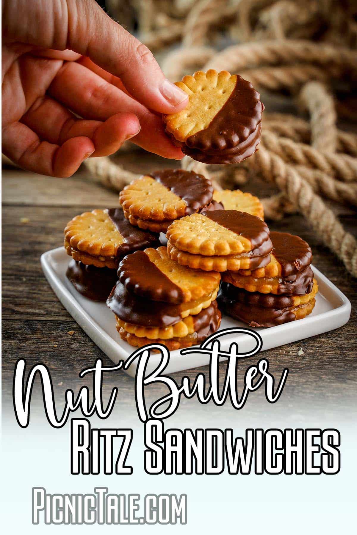 Nut Butter Ritz Tiny Sandwiches - Picnic Tale