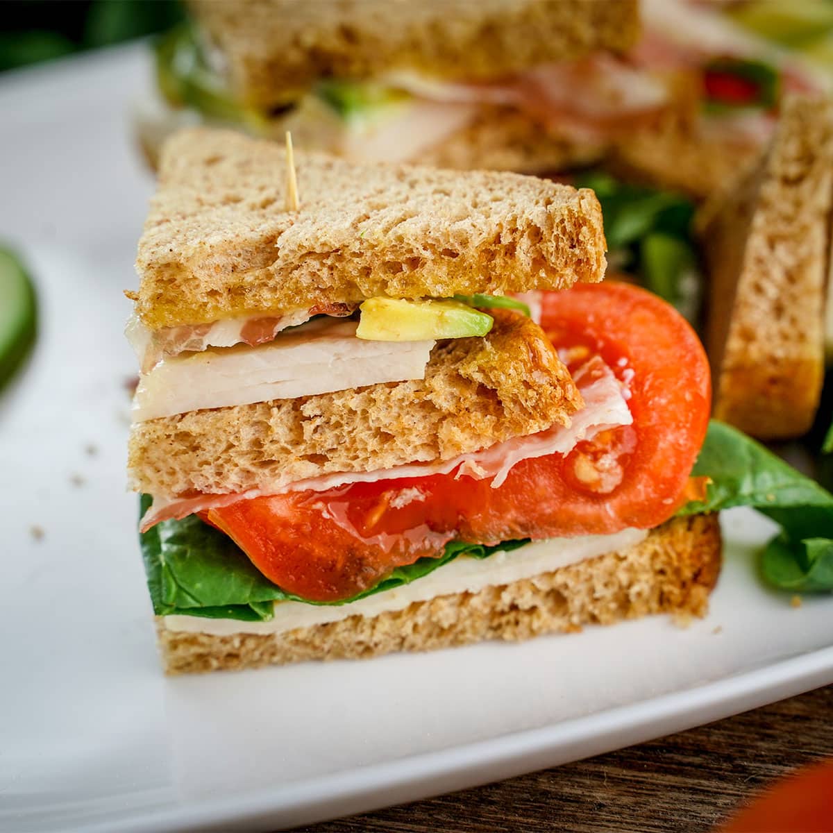 Turkey Bacon Avocado Club - Picnic Tale