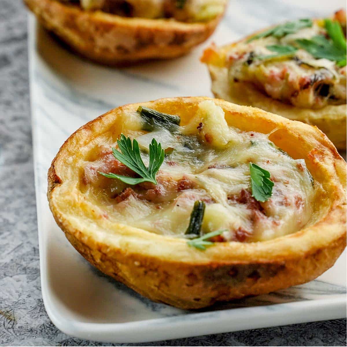 Chorizo Queso Potato Skins Recipe - Picnic Tale