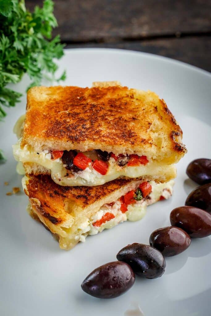 Greek Grilled Cheese Sandwich - Picnic Tale