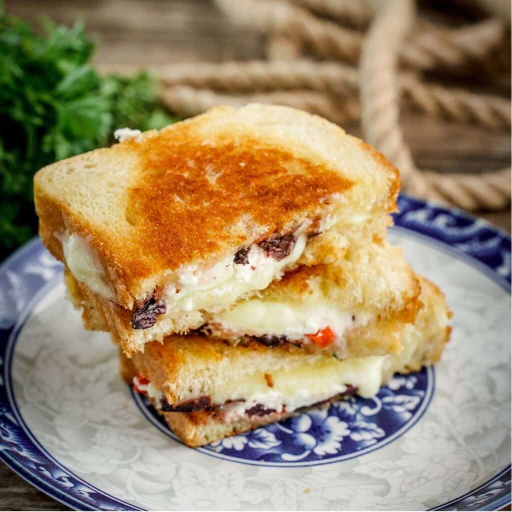 Greek Grilled Cheese Sandwich - Picnic Tale