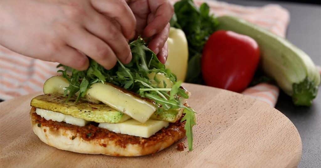 Marinated Veggie Cheese Sandwich - Picnic Tale