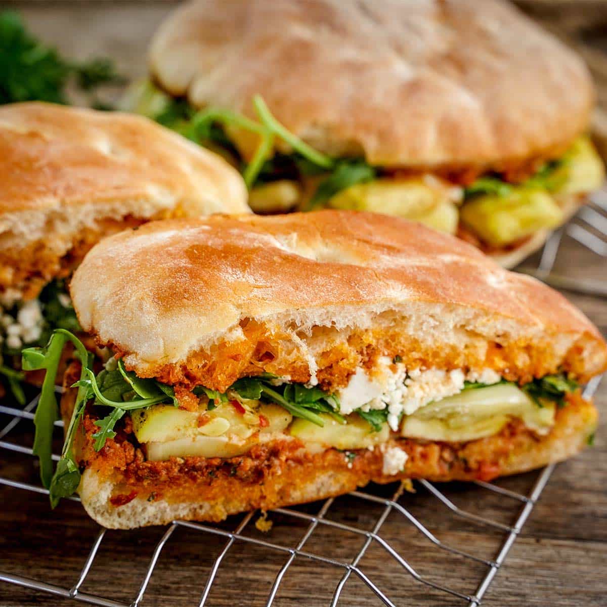 Marinated Veggie Cheese Sandwich - Picnic Tale
