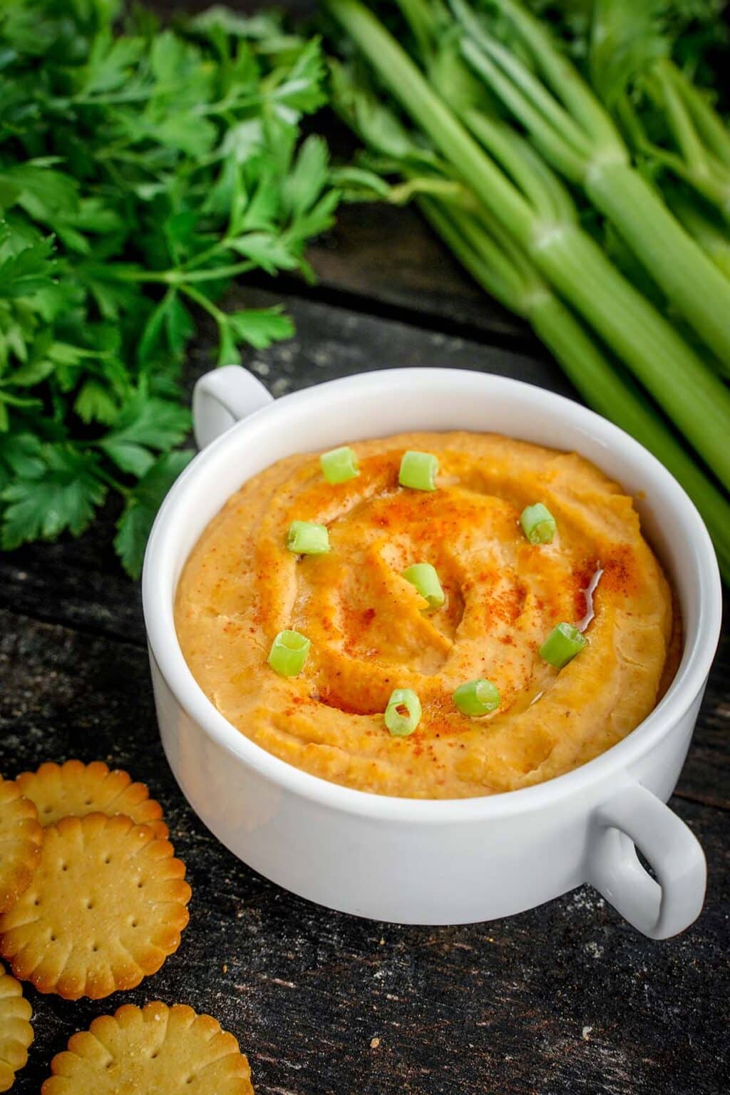 Roasted Red Pepper Hummus - Picnic Tale