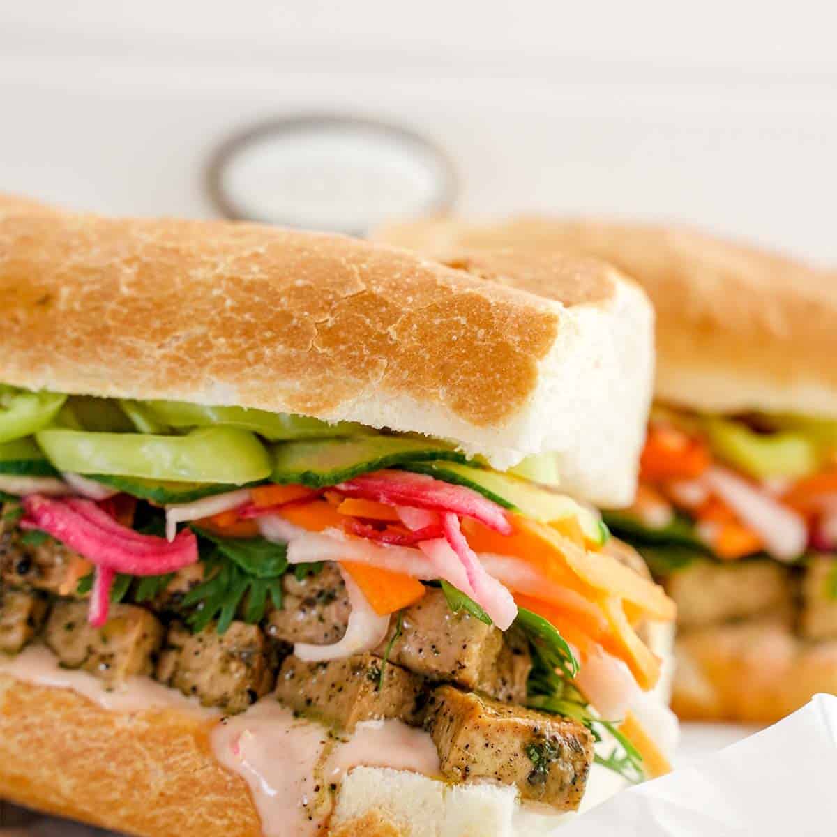 Tofu Bahn Mi Sandwich - Picnic Tale